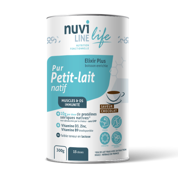 Elixir Plus Chocolat : Petit-lait natif + Vit. D3, B9 + Zinc | Greenweez