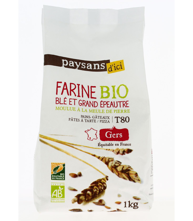 Farine de Blé et Grand Épeautre T80 bio & équitable | Greenweez