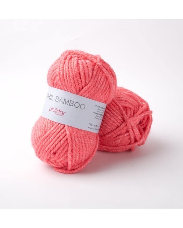 Fil à tricoter PHIL BAMBOO Coloris GRENADINE | Greenweez