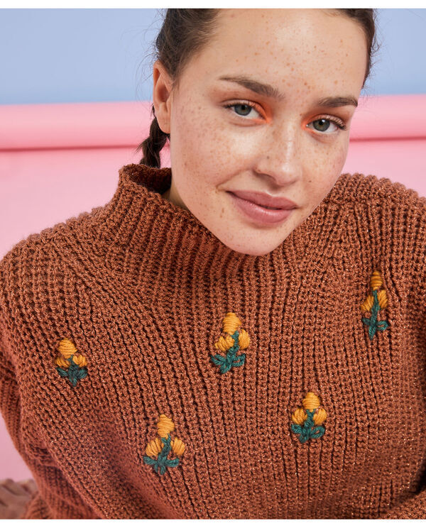 Fiche Modèle PDF femme - Pull fleurs Appoline | Greenweez