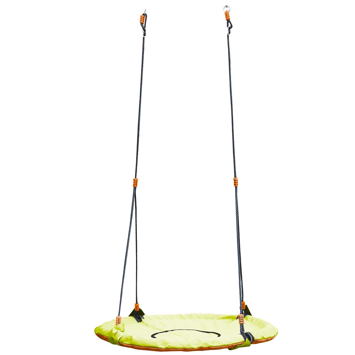 Balançoire nid d'oiseau rond vert et orange | Greenweez