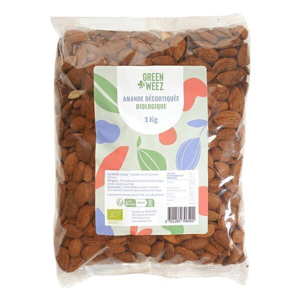 Amandes décortiquées Bio 1kg | Greenweez
