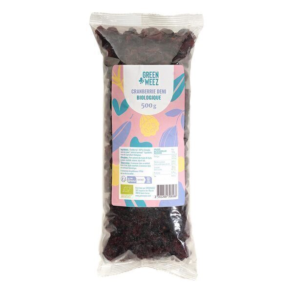 Cranberries demies bio 500g | Greenweez