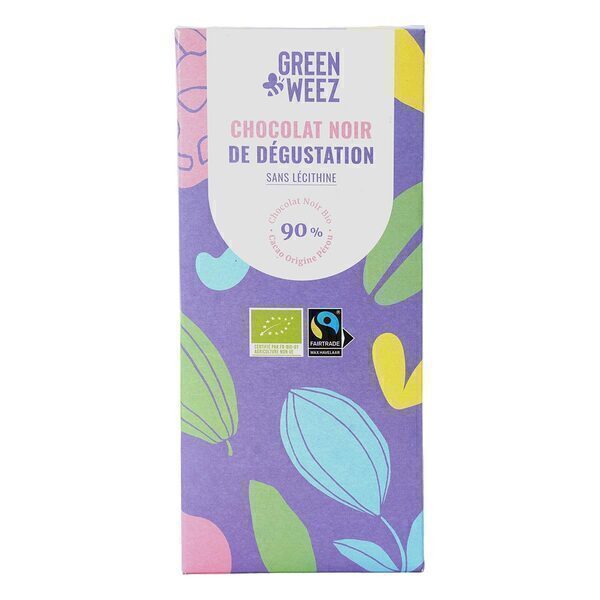 Chocolat noir bio 90% 100g | Greenweez