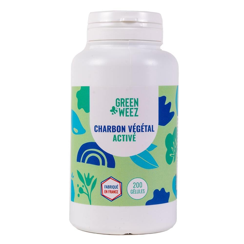 Charbon végétal activé 280mg - 200 gélules | Greenweez