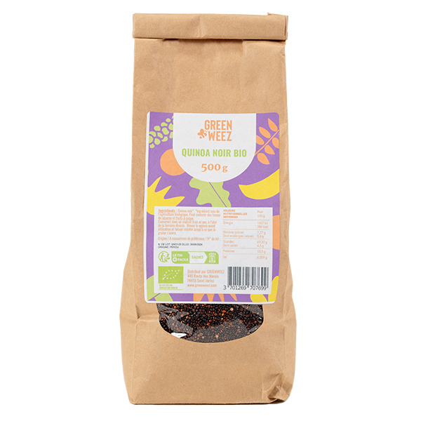 Quinoa noir bio 500g | Greenweez