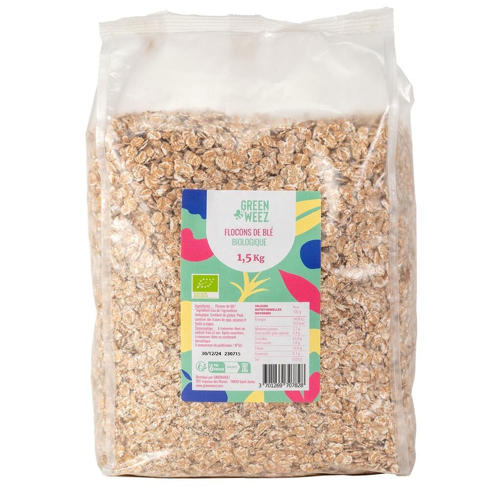 Flocons de blé bio 1,5kg | Greenweez