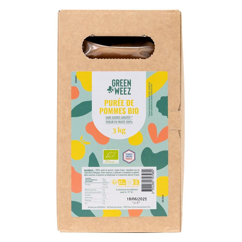 Purée de pommes bio 3kg | Greenweez