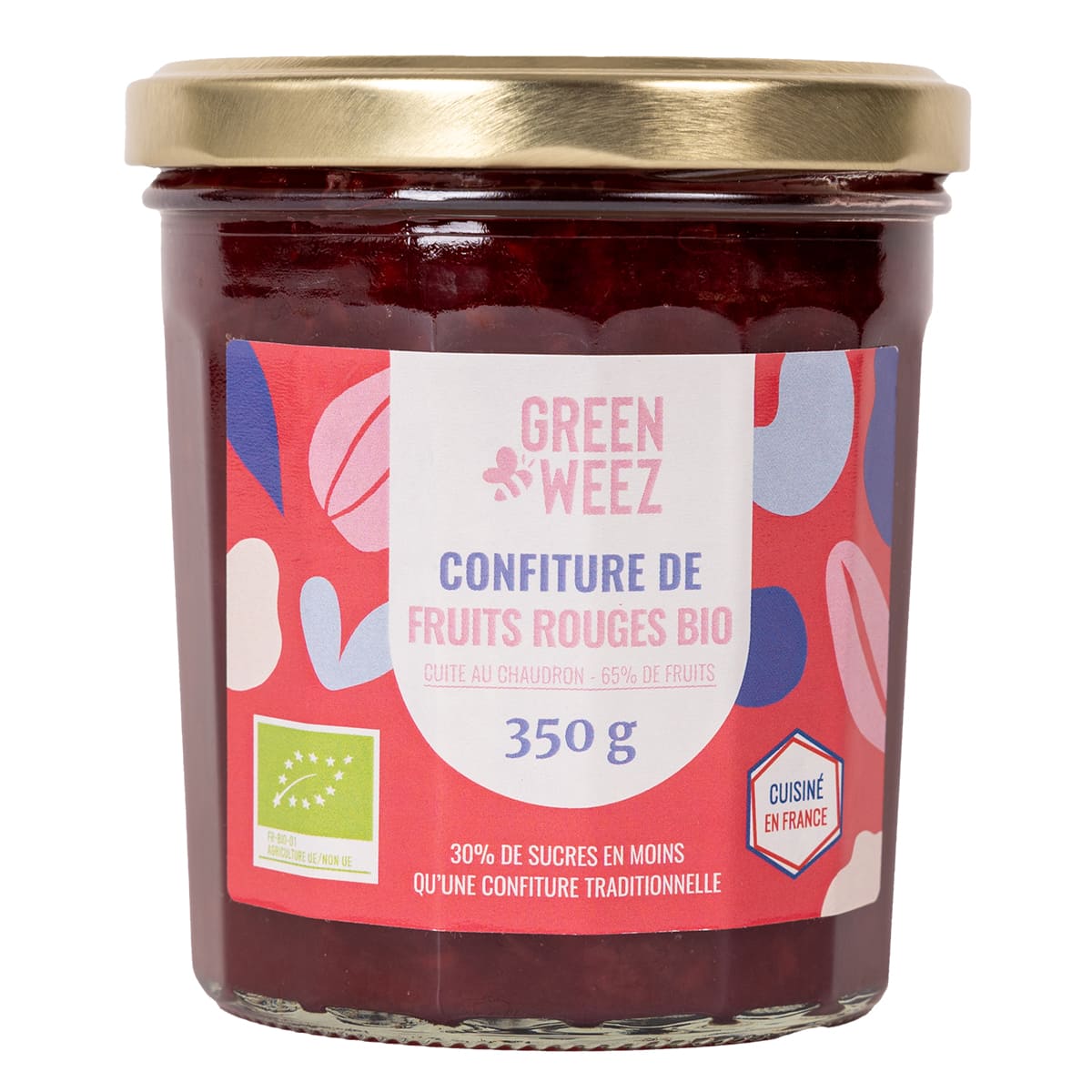 Confiture de fruits rouges bio 350g | Greenweez