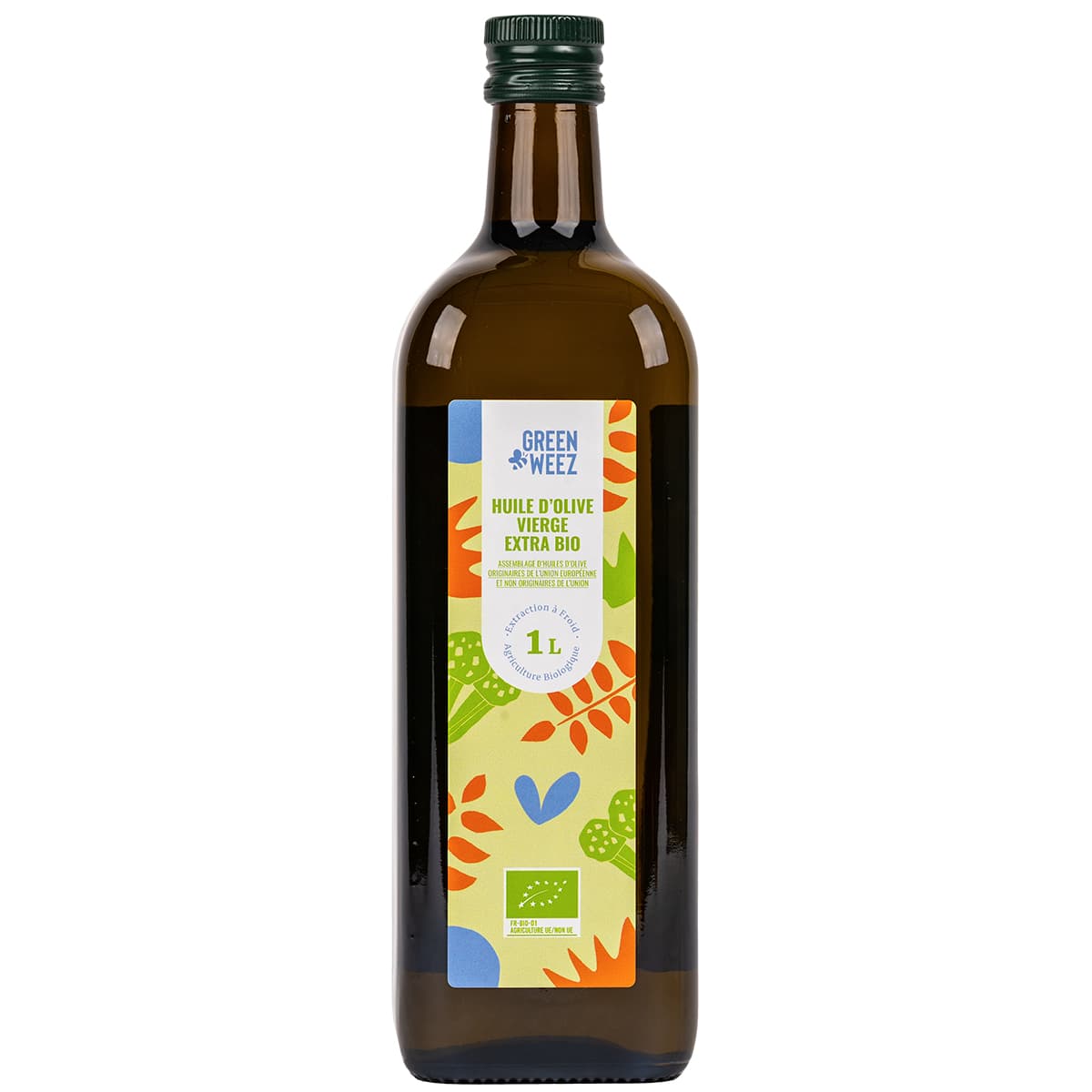 Huile d'olive vierge extra bio Espagne / Tunisie 1L | Greenweez