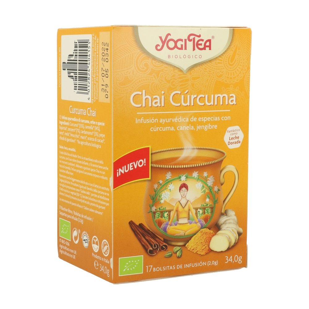 Infusion Ayurvédique Chai Curcuma 17 sachets infuseurs | Greenweez