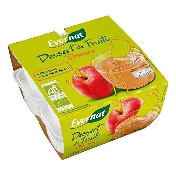 Dessert de Fruits Pommes 8x100g | Greenweez