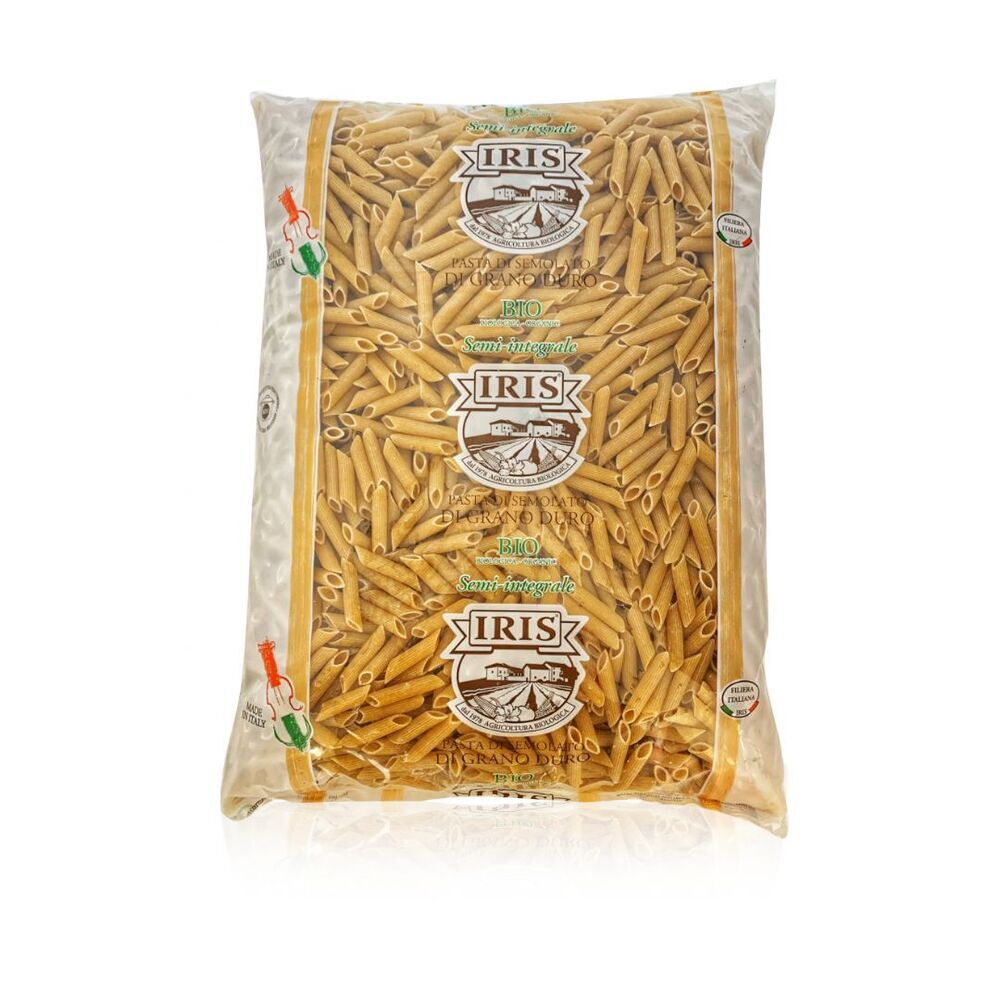 Pâtes Penne demi complètes bio Iris-5kg | Greenweez