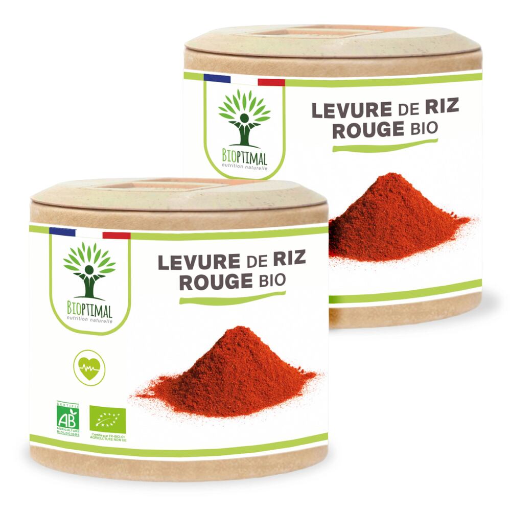 Levure de riz rouge Bio - Complément alimentaire - 2X60gl | Greenweez
