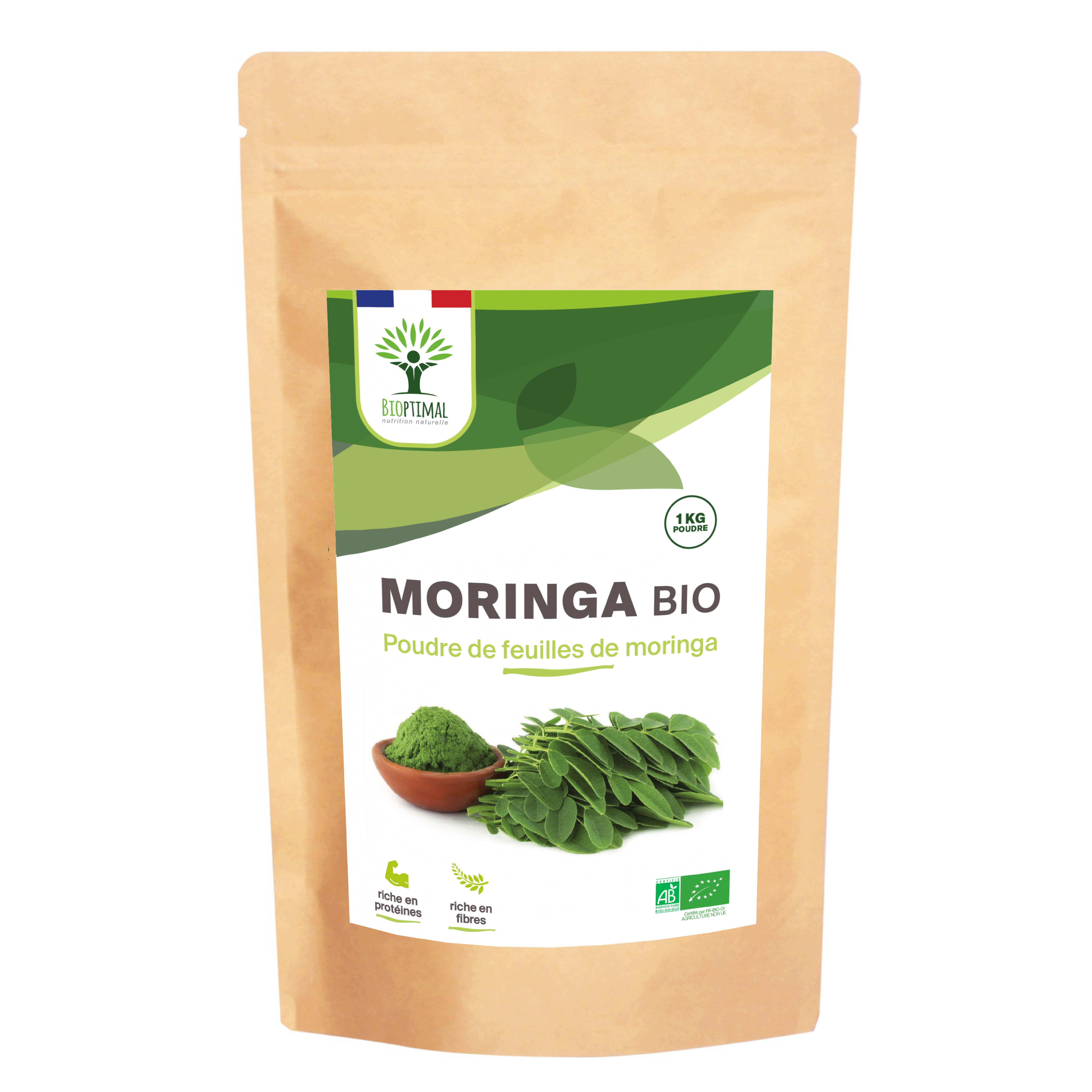 Moringa Bio en poudre - Conditionné en France Vegan - 1KG | Greenweez