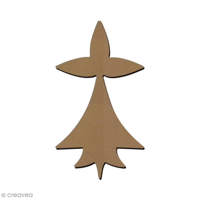 Symbole Breton en bois - Hermine - 4 x 7,5 cm | Greenweez