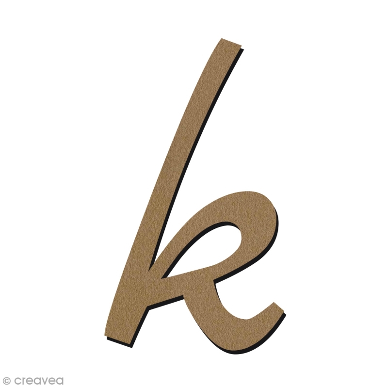 Lettre en bois 15 cm - Alphabet manuscrit - K Minuscule | Greenweez