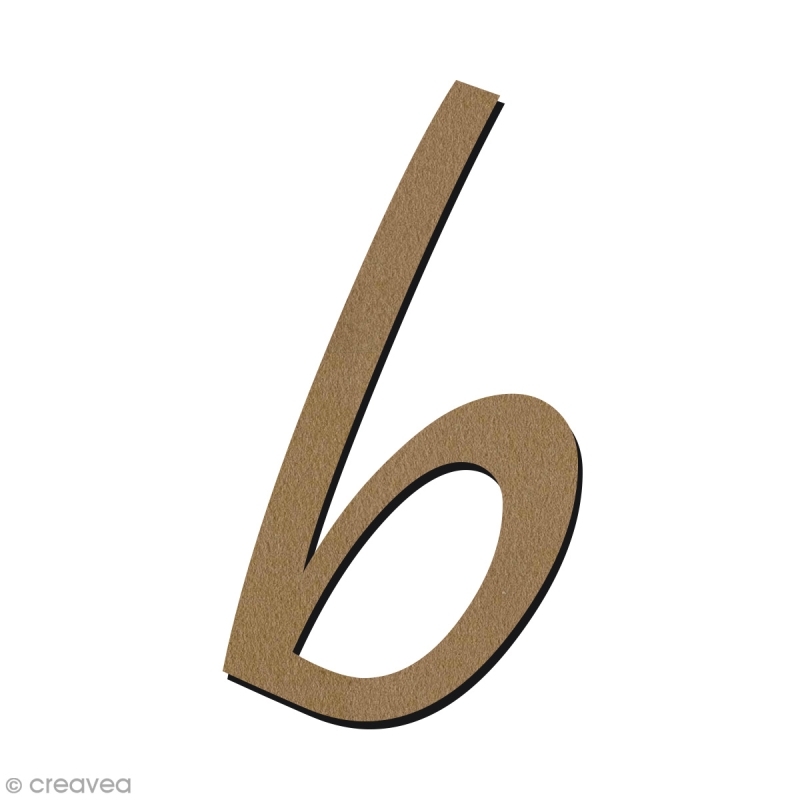 Lettre en bois 15 cm - Alphabet manuscrit - B Minuscule | Greenweez