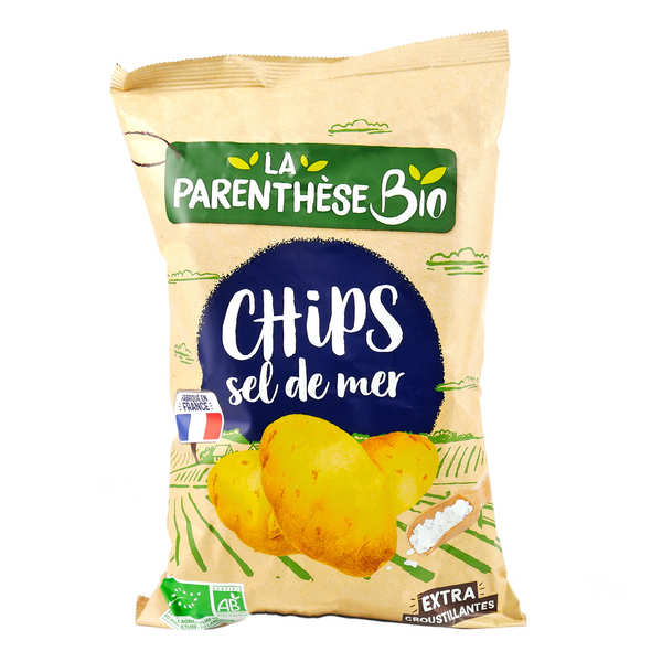 Chips bio au sel de mer - Fabriqué en France - Sachet de 125g | Greenweez
