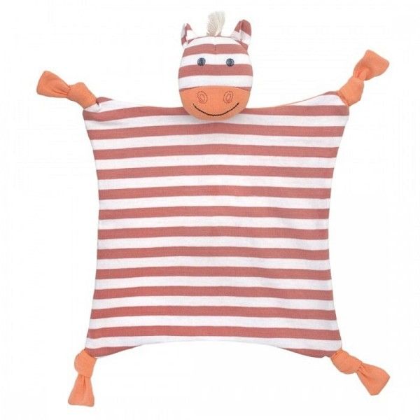 Doudou Plat Carré Hochet Apple Park Poncho le Poney 30 cm Coton | Greenweez