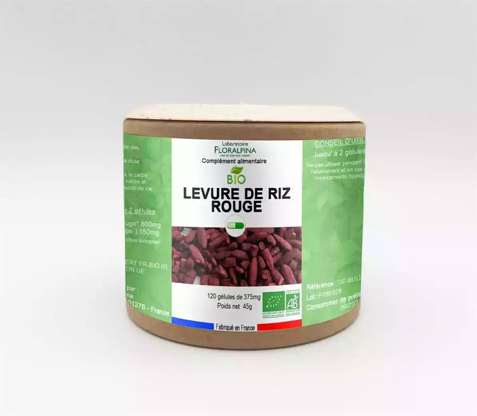 Levure de riz rouge BIO 120 gélules | Greenweez