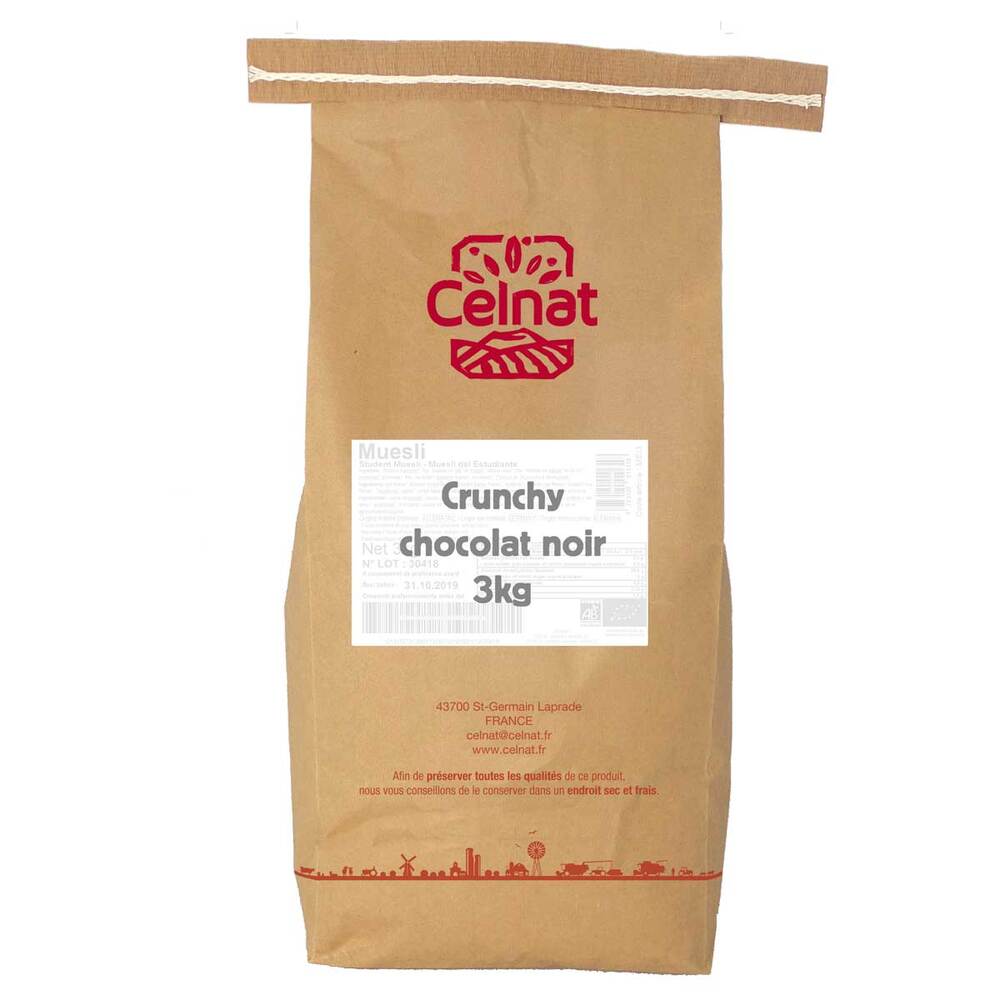 Crunchy chocolat noir bio 3kg | Greenweez