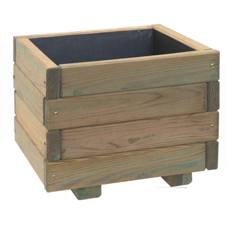 BAC A FLEURS CARRE EN BOIS 18L | Greenweez