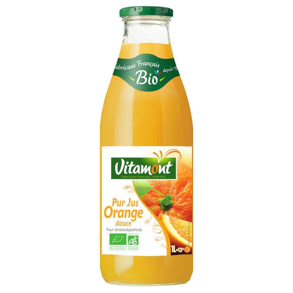 Vitamont Pur jus d'oranges bio 1L - Fabrication France | Greenweez