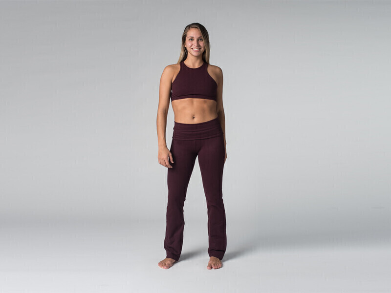 Pantalon de yoga Jazz - 95% coton Bio et 5% Lycra - Prune XL | Greenweez